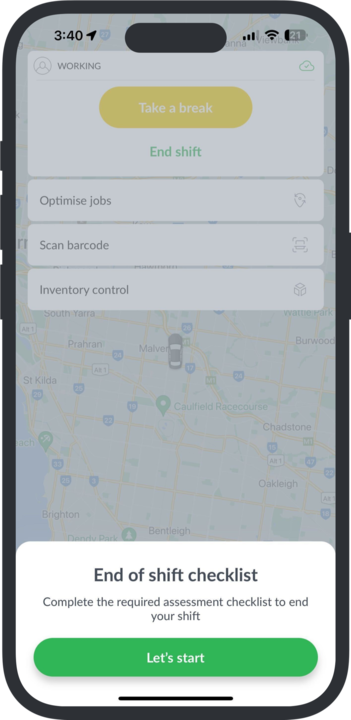 Completing the End of Day Checklist