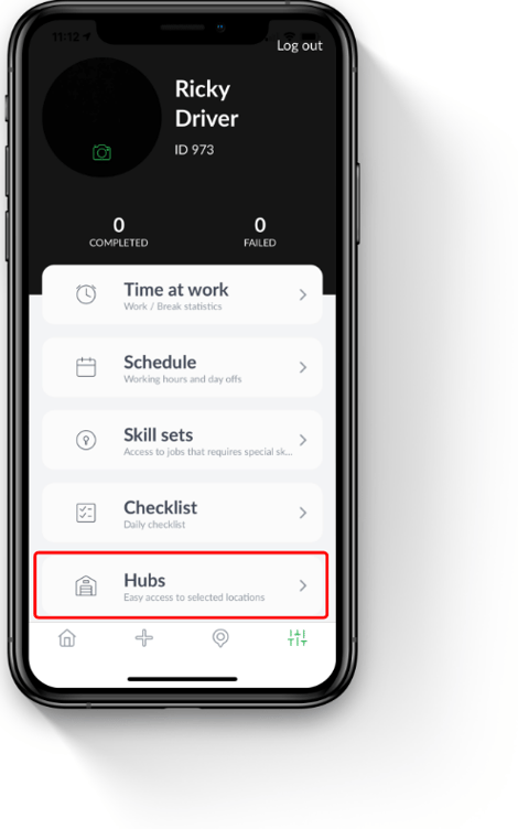 How to set a Default Hub in the Driver App