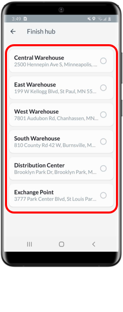 How to set a Default Hub in the Driver App