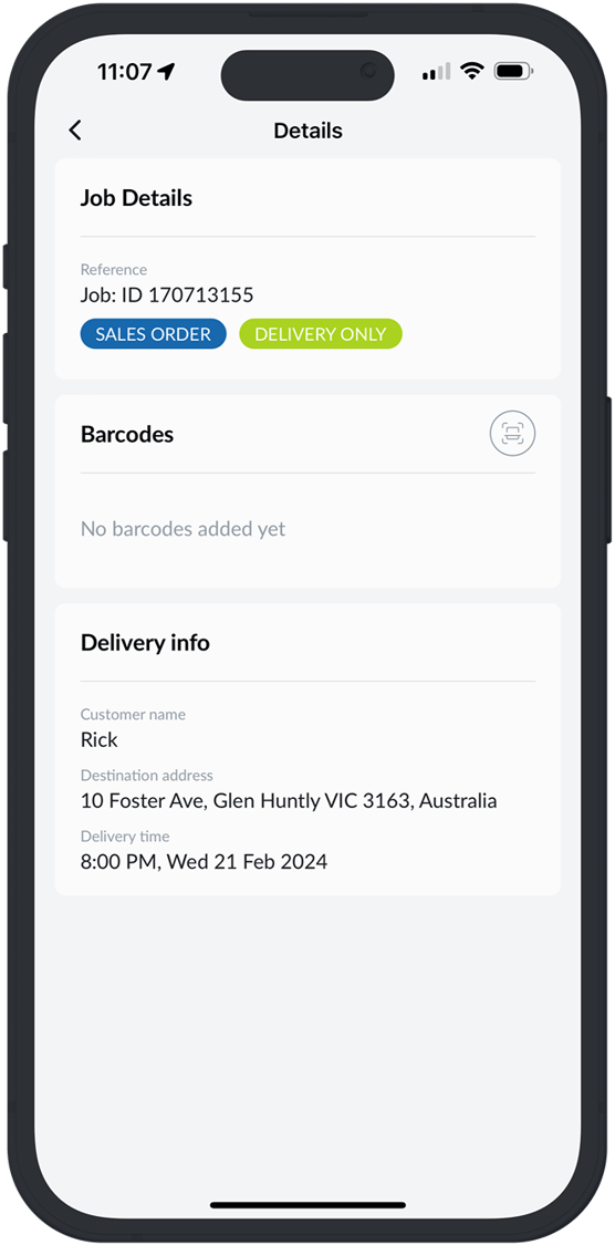 Barcode/Transit Label Scanning