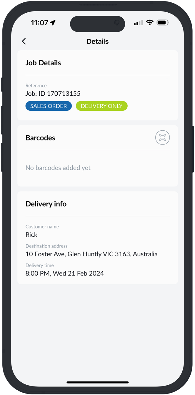 Barcode/Transit Label Scanning