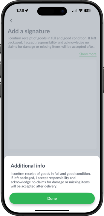 Setting Proof of Delivery (POD) Requirements