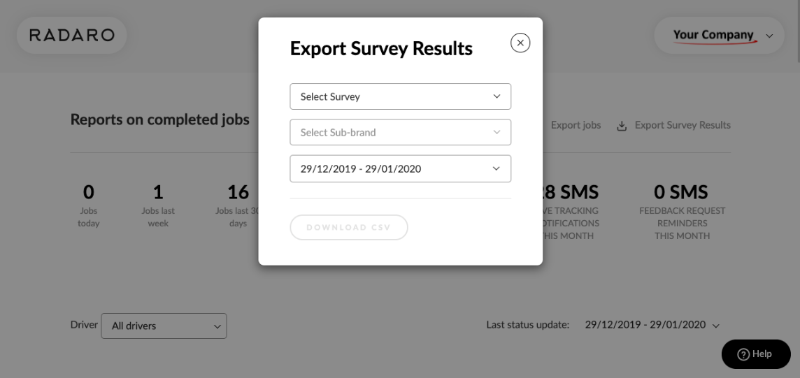 Downloading Survey Results
