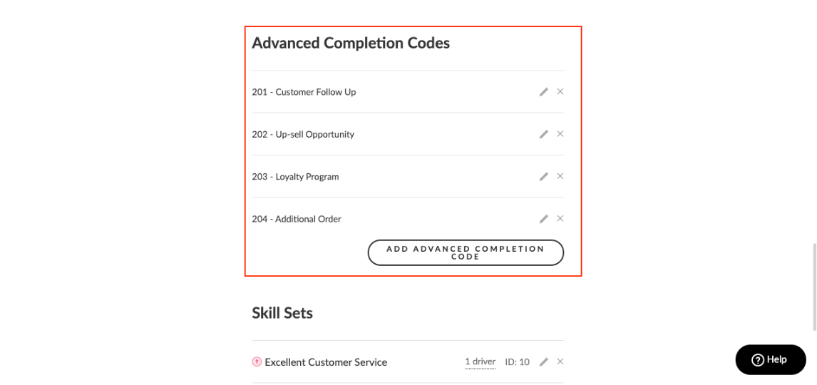 Creating a Completion Code